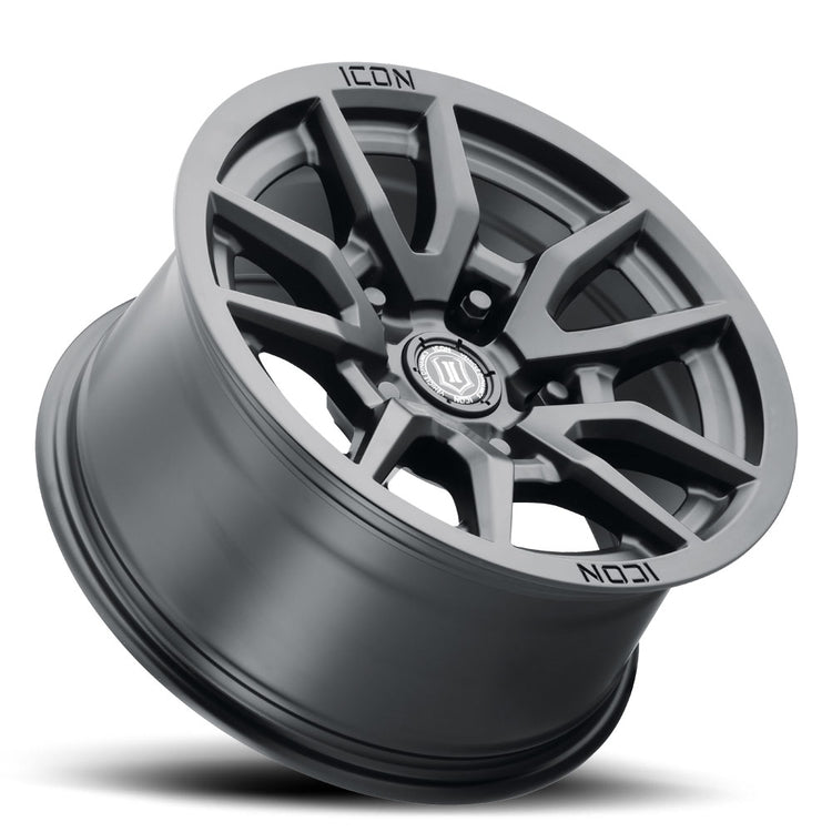 ICON Alloys Vector 5, Satin Black, 17 x 8.5 / 5 x 5, -6mm Offset, 4.5"