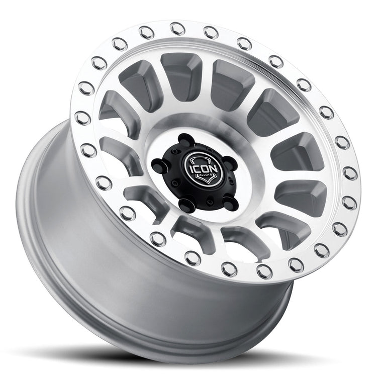 ICON Alloys Hulse, Silver Machined, 18 x 9 / 8 x 170, 6mm Offset, 5.25